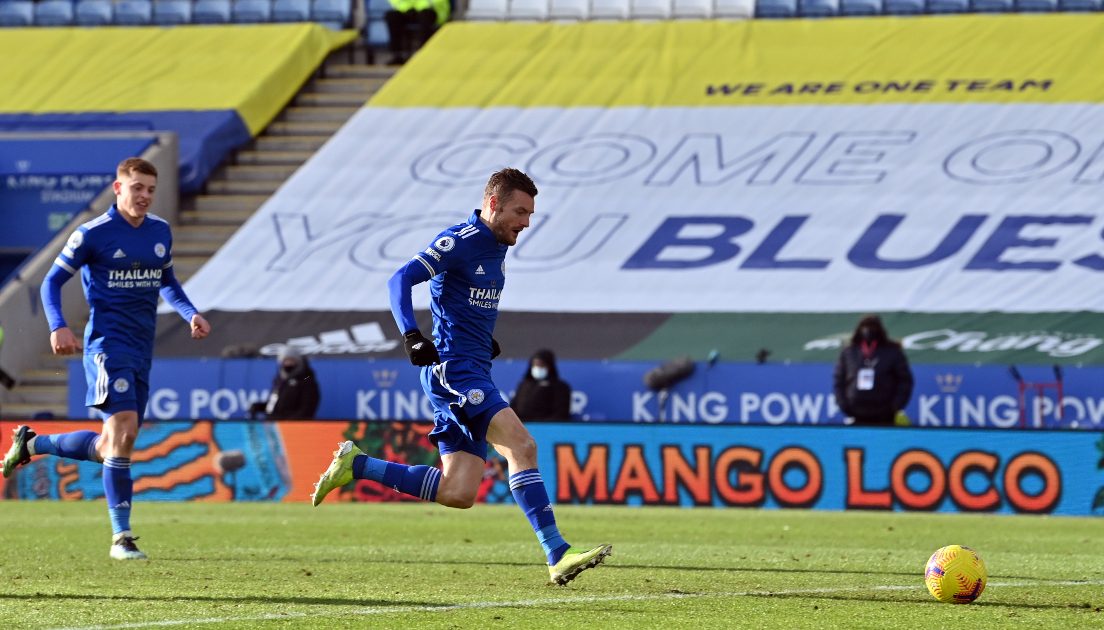 Watch: Jamie Vardy uses the corner flag as a guitar with iconic ...