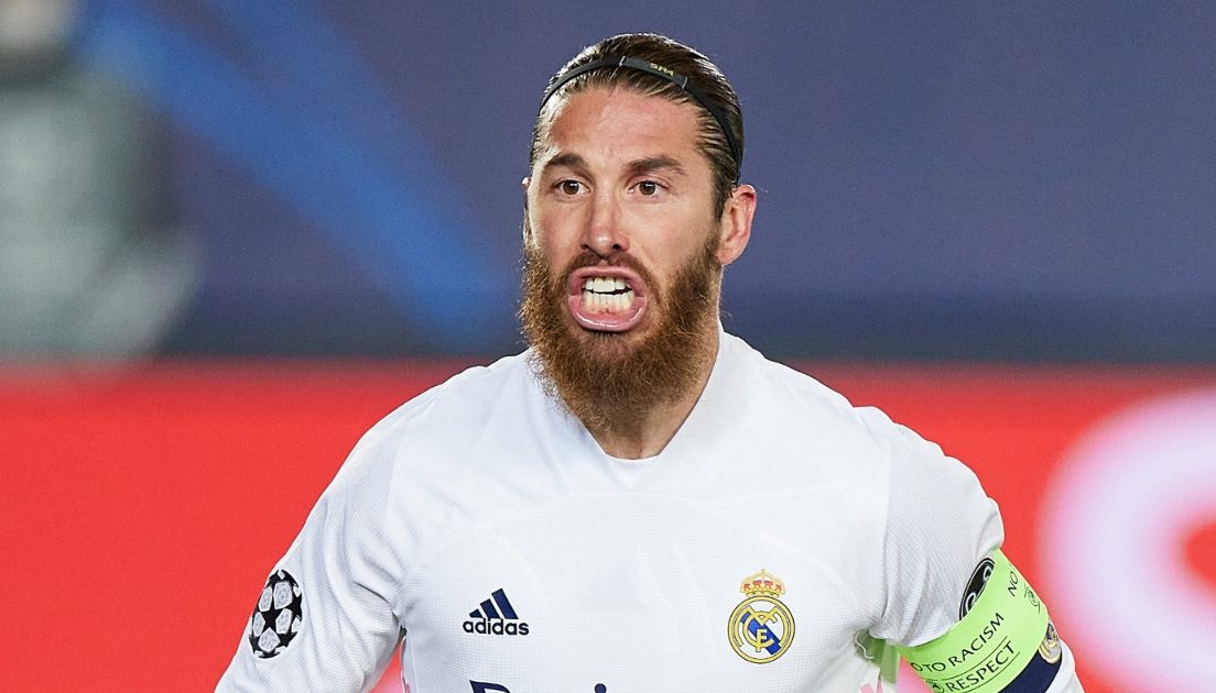 Watch: Sergio Ramos fumes after Vinicius goes on solo run, fluffs ...