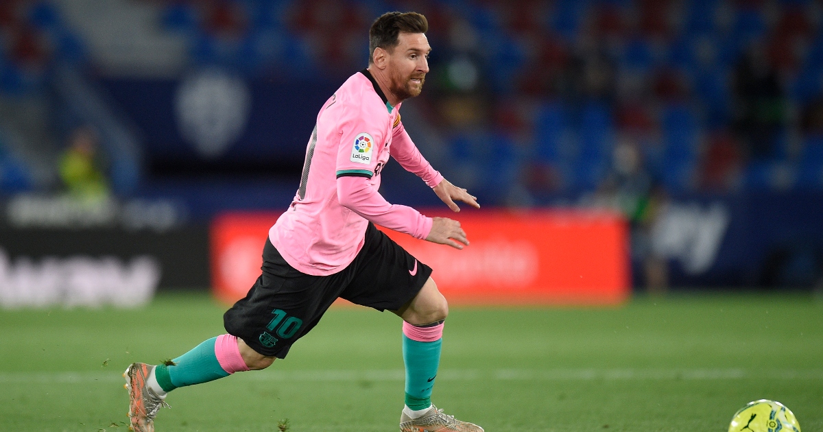 Watch: Lionel Messi scores brilliant volley as La Liga title race heats ...