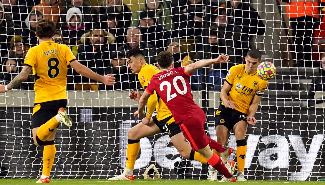 Watch: Diogo Jota produces miss of the season contender v Wolves ...