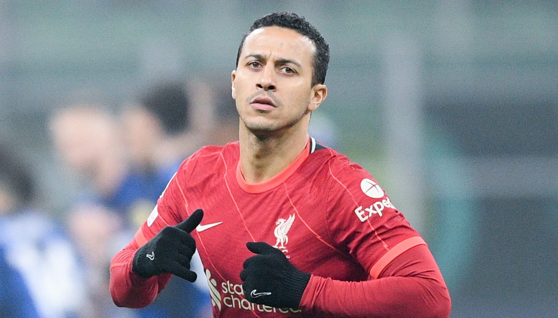 Watch: Liverpool's Thiago plays stunning crossfield pass to Salah