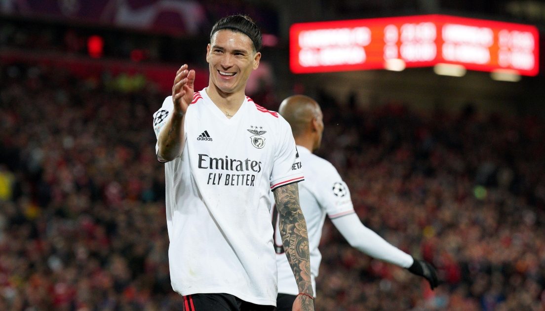 Comparing Darwin Nunez's 2021-22 stats to Liverpool's current forwards