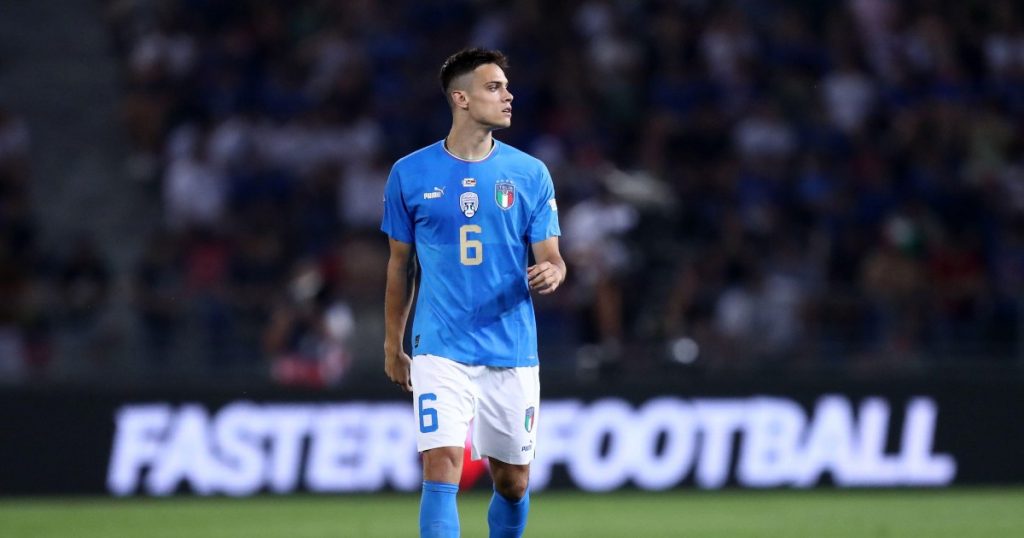 Samuele Ricci playing for Italy gainst Germany, Stadio Dall'Ara, 4 June ...
