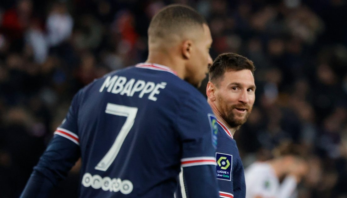 Comparing Mbappe's records and trophies to Messi's at the same age