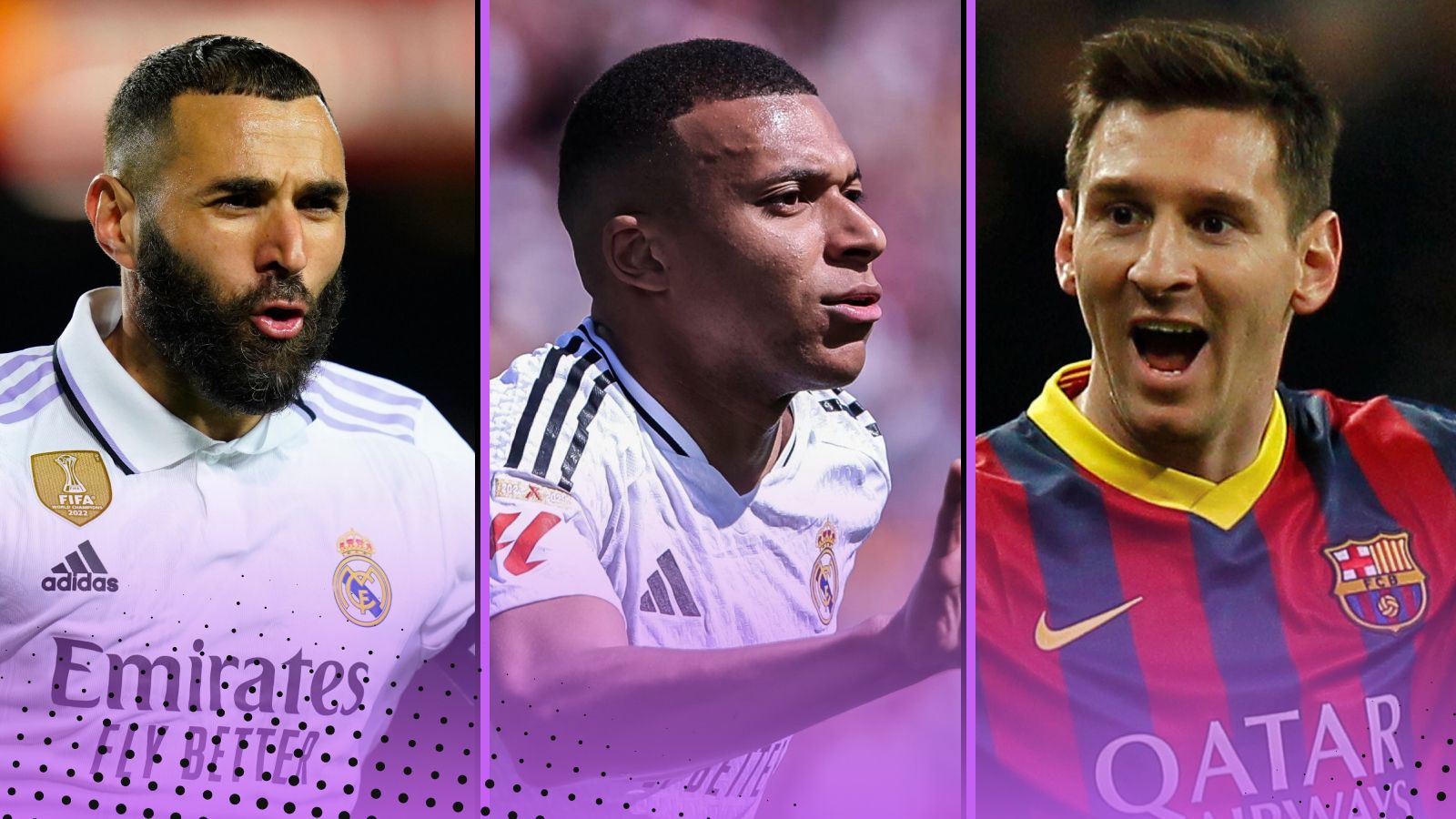 El Clasico hat-trick goalscorers: Mbappe joins Messi but not Ronaldo