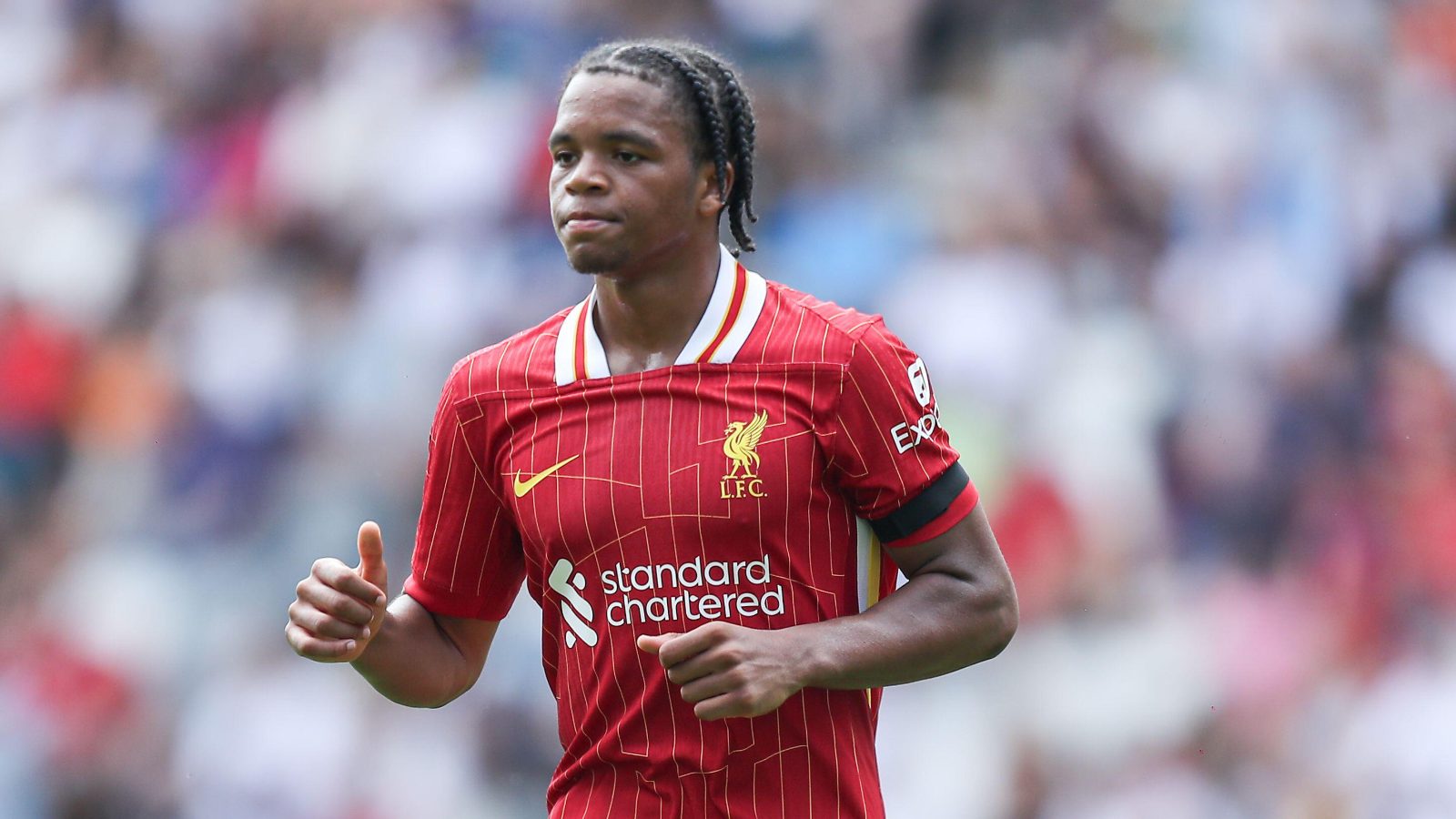 Liverpool youngster Rio Ngumoha sends ex-Prem defender for a hot dog