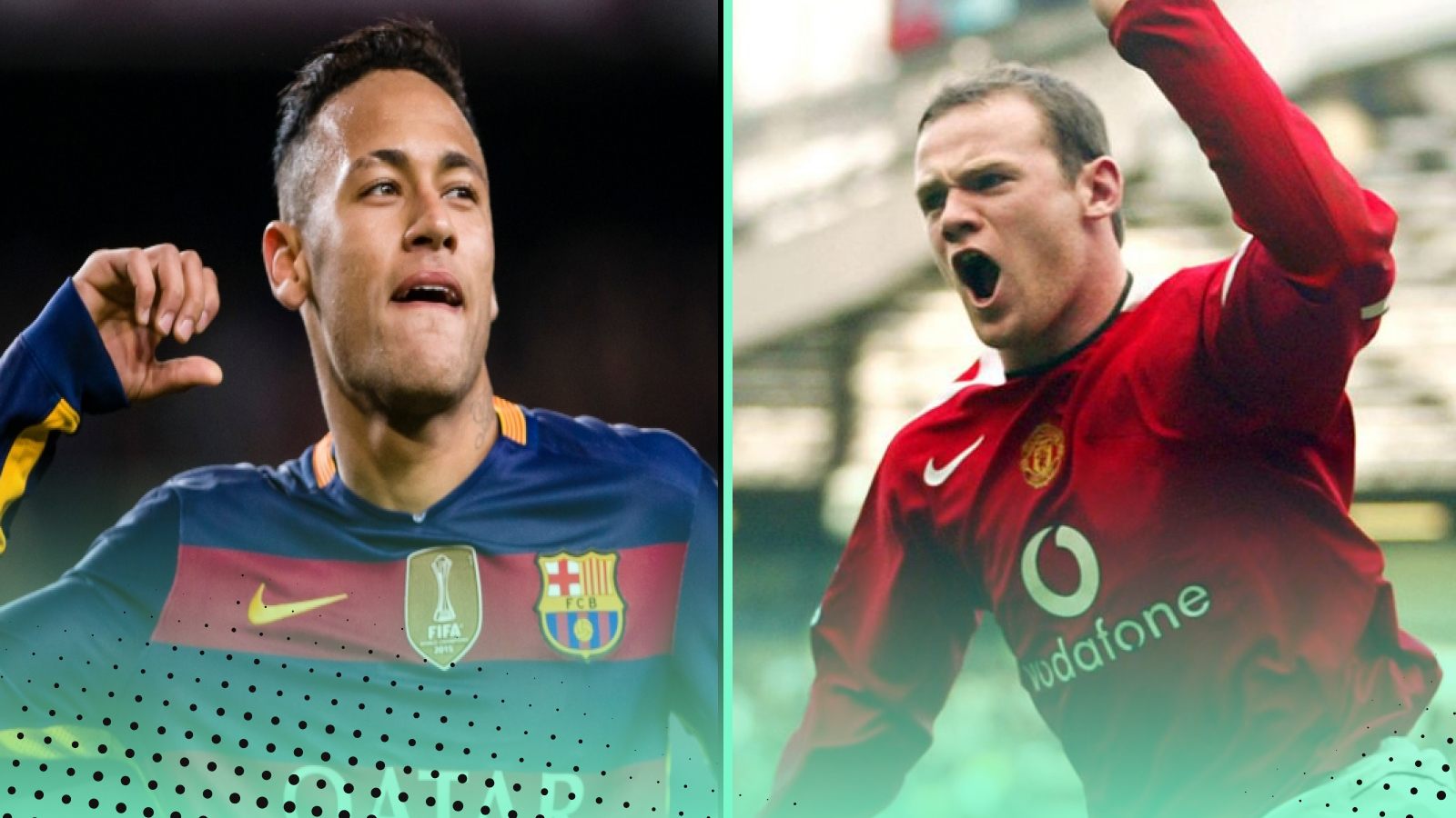 Neymar v Wayne Rooney: Comparing their career stats