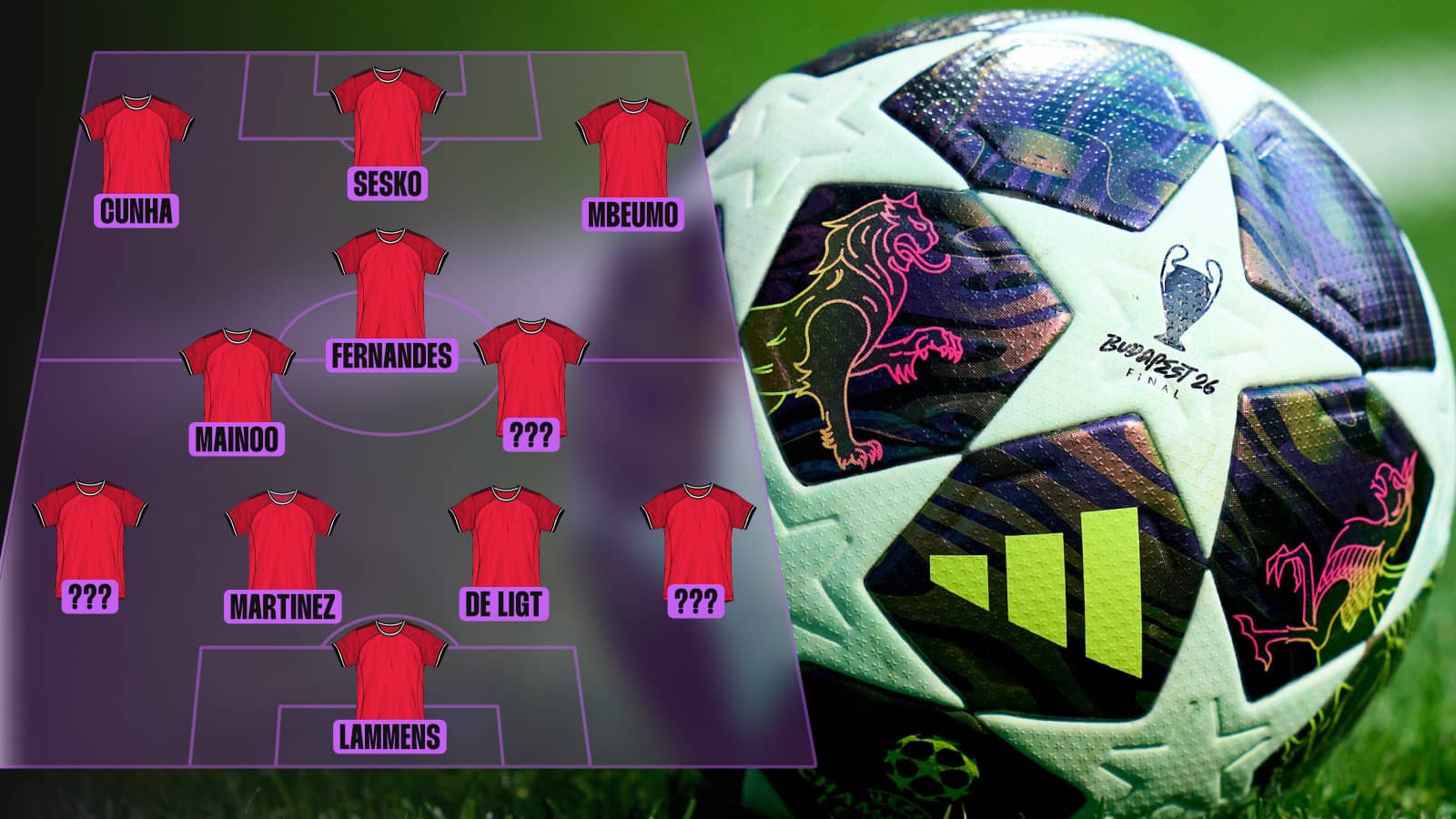 Man Utd's XI for Champions League return with THREE big signings